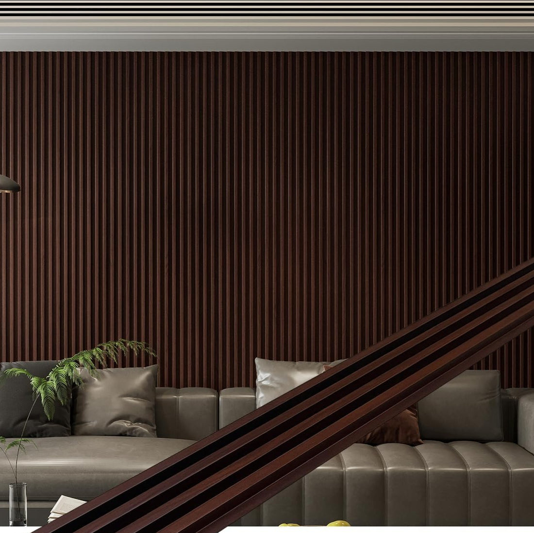 Walnut WPC Slat Panels: Durable, Stylish, and Eco-Friendly Wall ...